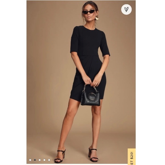 Lulus | Dresses | Lulus Westwood Black Half Sleeve Sheath Dress | Poshmark